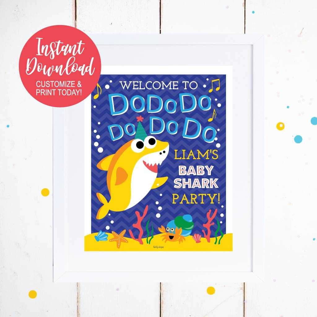 Custom Welcome Sign Large Baby Shark Custom Sign - Etsy