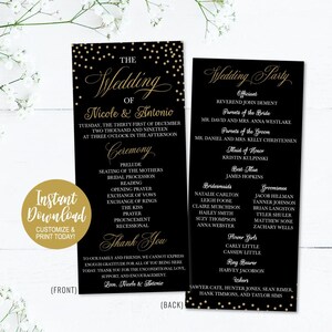 Wedding Program Thank You Template, Wedding Program Ideas Wording ...