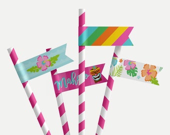 Paper Straw Flag | Etsy