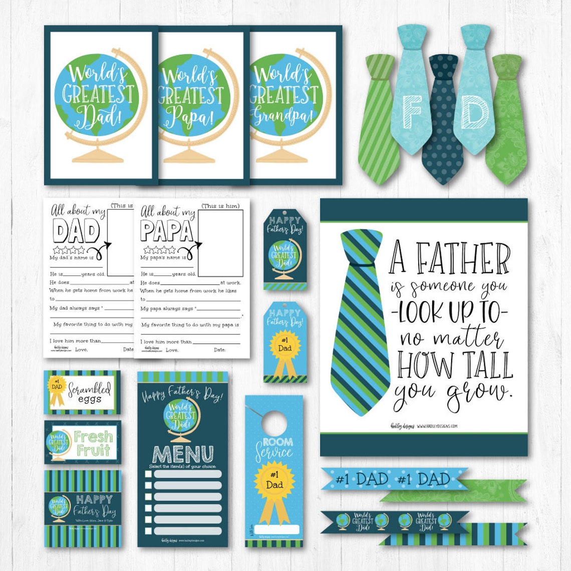 Father's Day Combined Package Father's Printable | Etsy