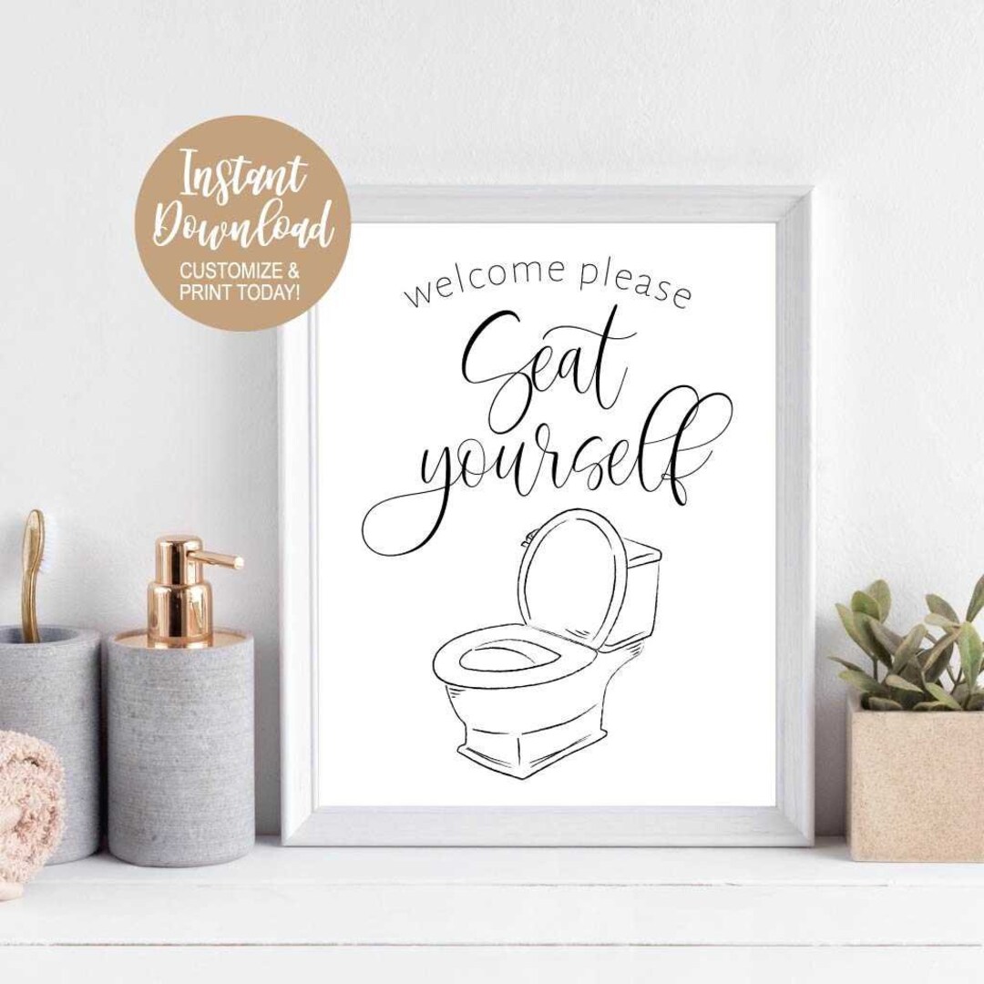 Restroom Decor, Restroom Sign Farmhouse, Restroom Signs for Restaurant ...