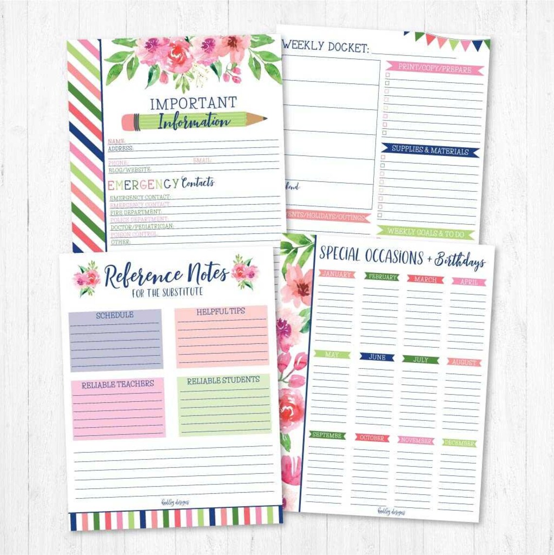 Editable Teacher Planner Homeschool Checklist Student | Etsy