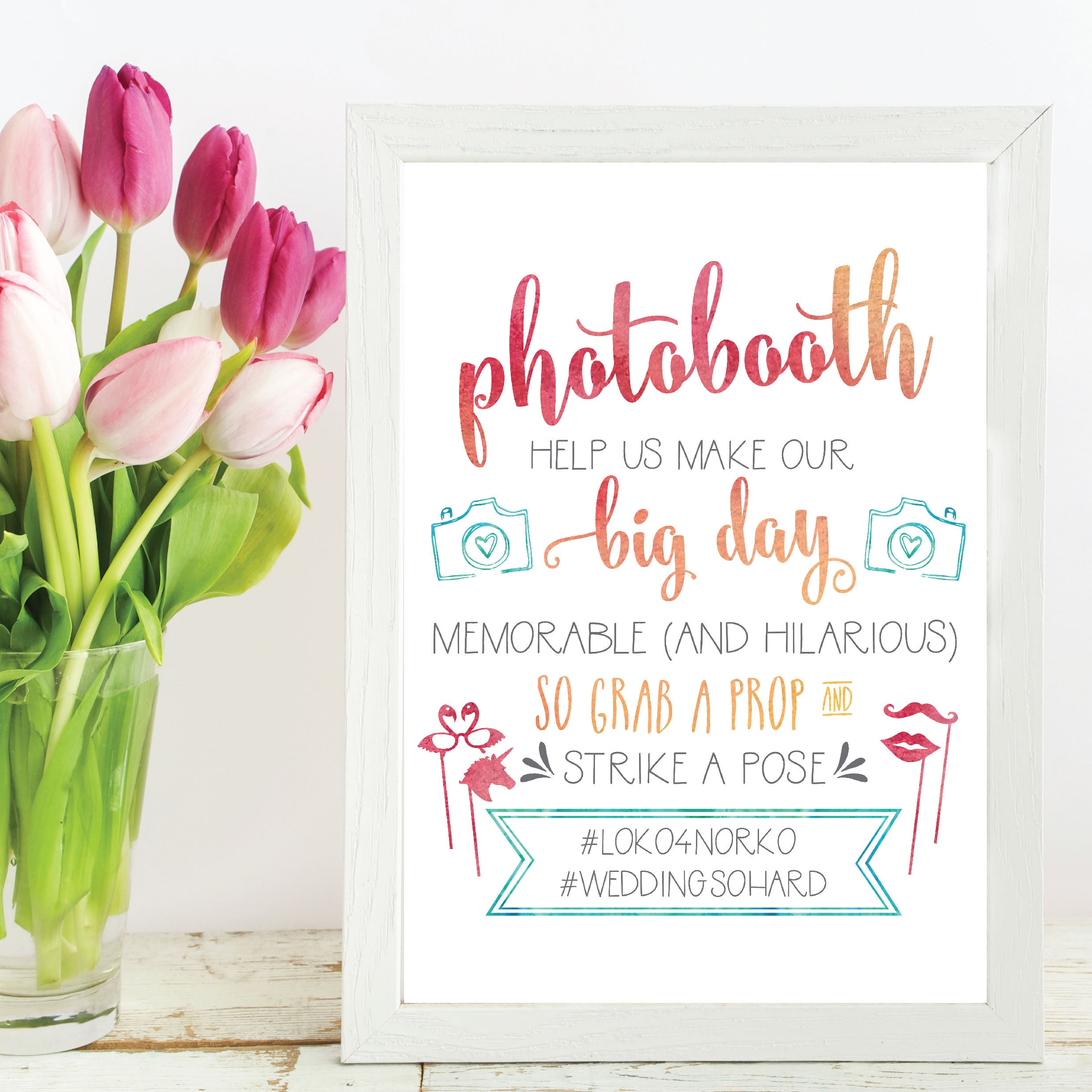 Printable Wedding Photobooth Sign Editable Reception Photo | Etsy