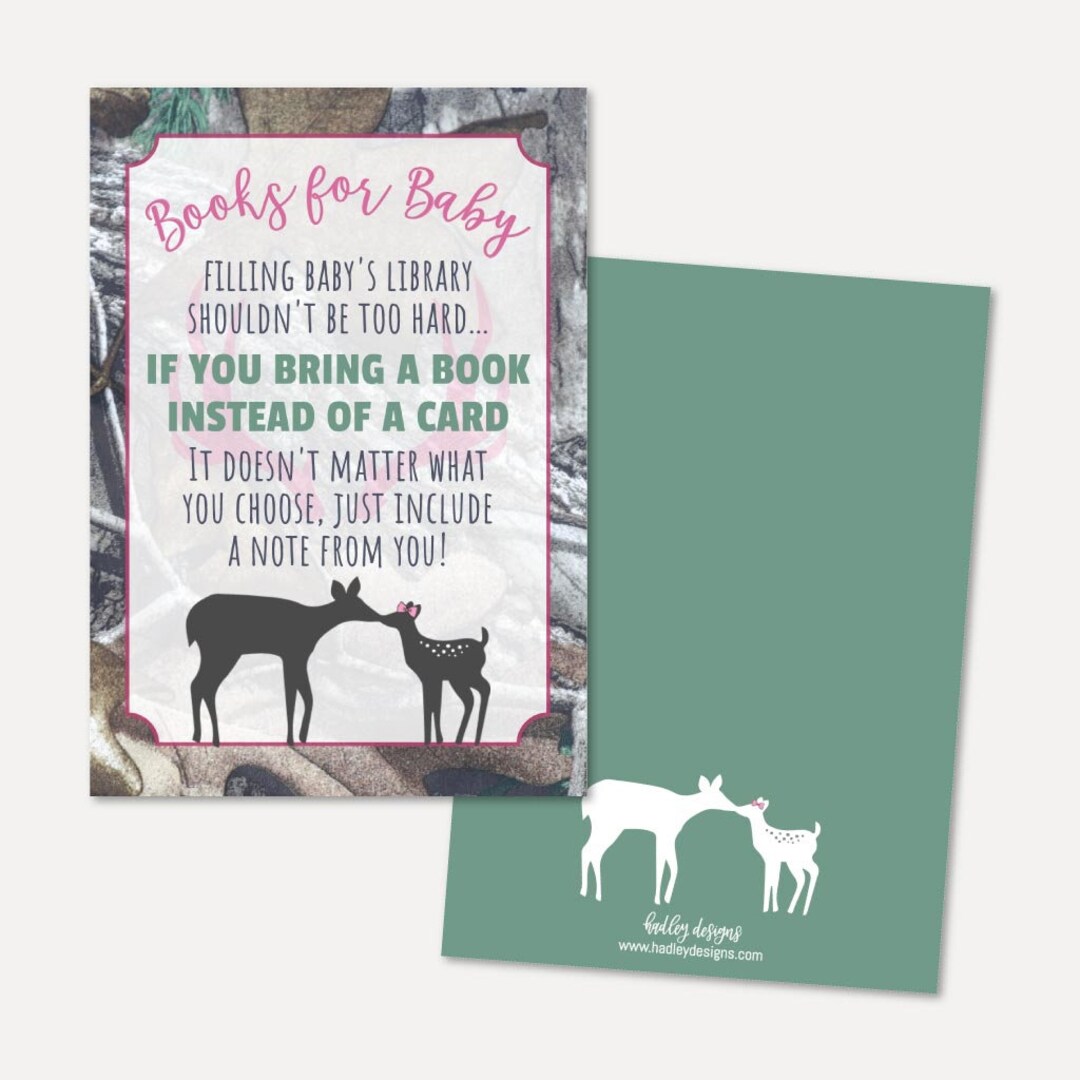 Plantilla de solicitud de libro de baby shower de Camo Girl - Etsy México