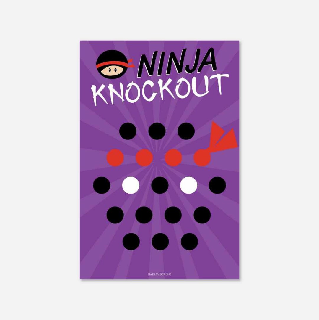 Ninja Kids Party Knockout Template - Kids Party Games, Kids Birthday ...