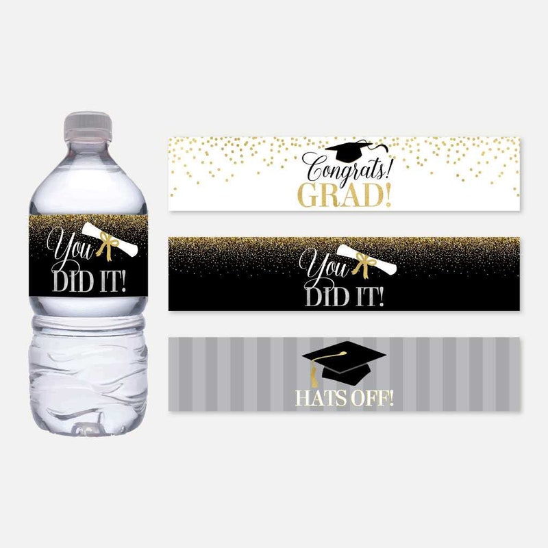 Graduation Water Bottle Label - Etsy