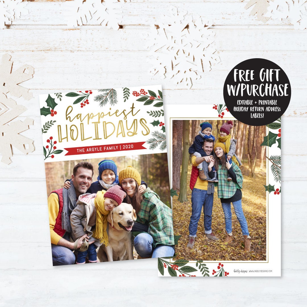 Christmas Picture Card, Holiday Photo Card, Custom Christmas Card ...