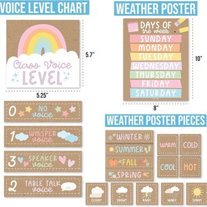 Rustic Classroom Calendar Set Bulletin Board - Bulletin Board Calendar ...