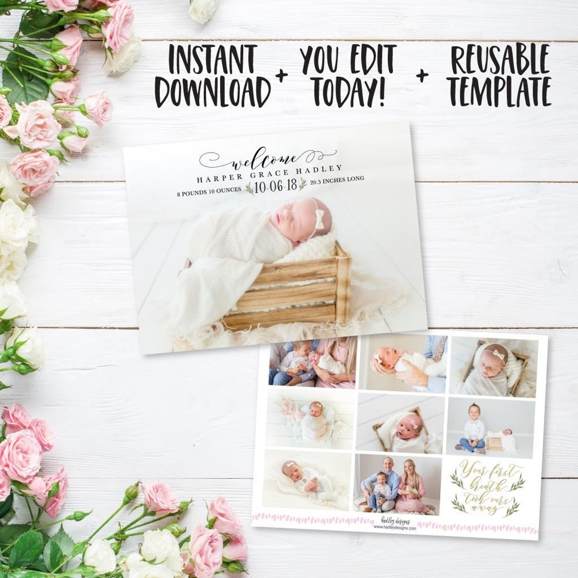 Letterpress Baby Newborn Baby Design Baby Birth Digitized | Etsy