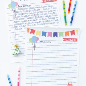 Printable Birthday Letter Template, Editable Letterhead Stationary ...