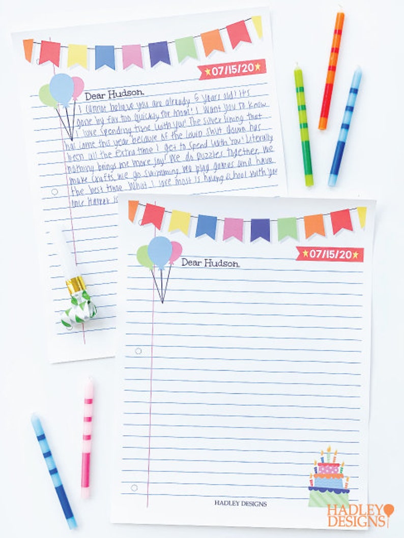 Printable Birthday Letter Template Editable Letterhead - Etsy