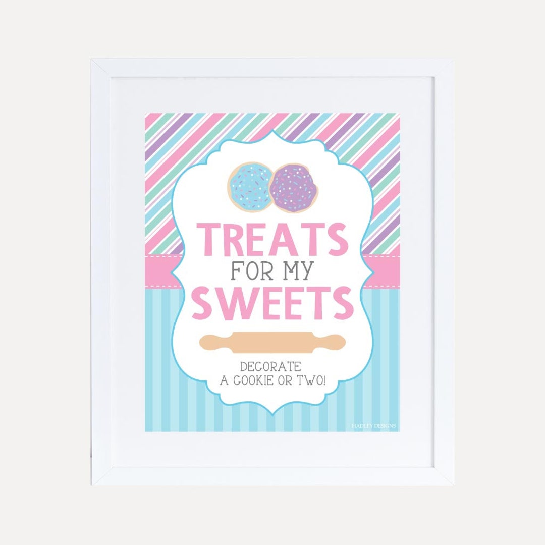 Cookie Table Sign Printable, Cookie Decorating Party Decorations ...