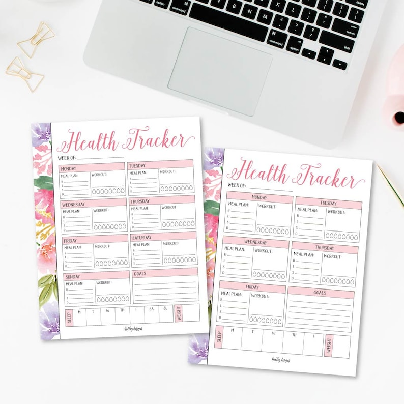 Health Tracker Printable Health Fitness Planner Fitness | Etsy