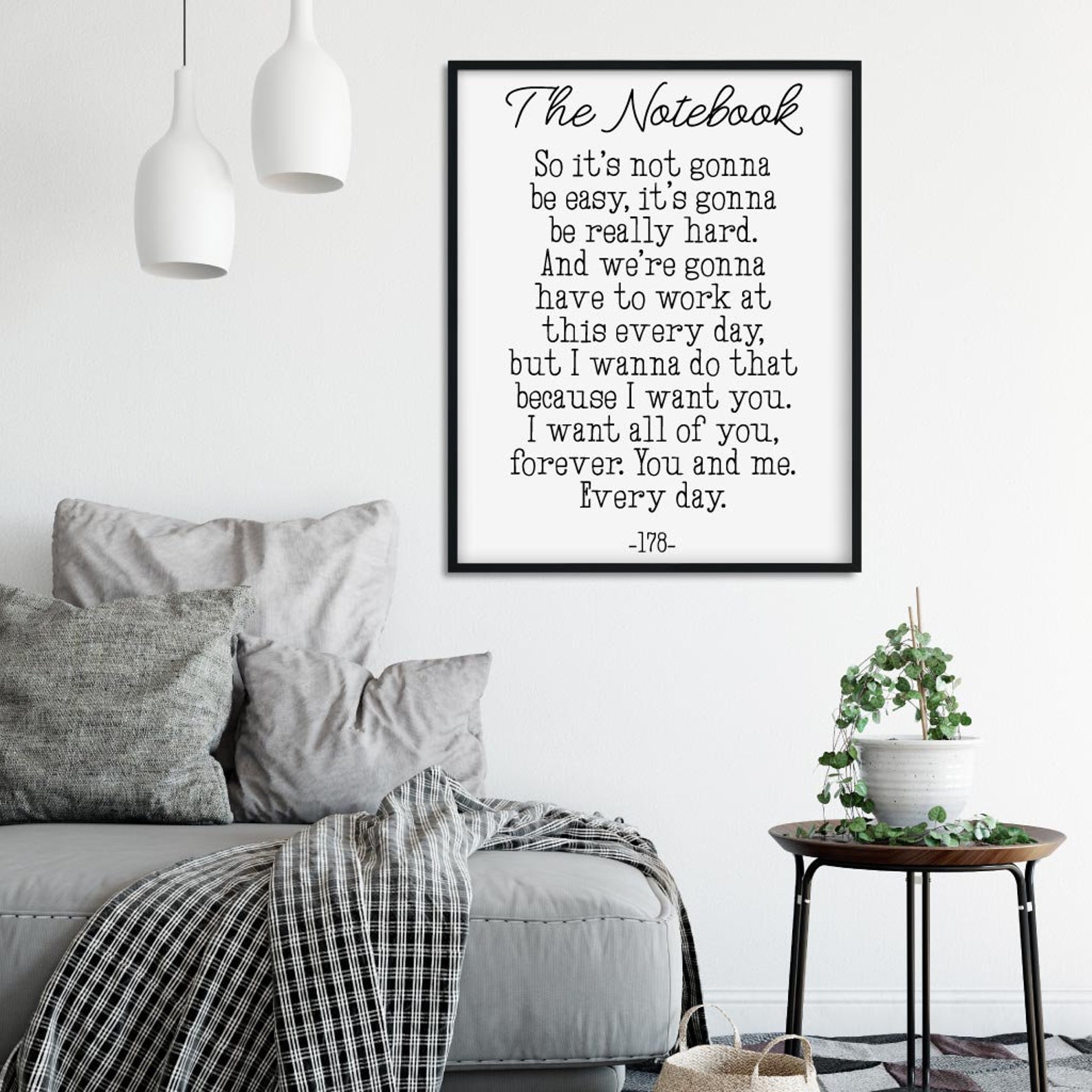 The Notebook Movie Gift, Bedroom Wall Decor for Women, Bedroom Sign ...
