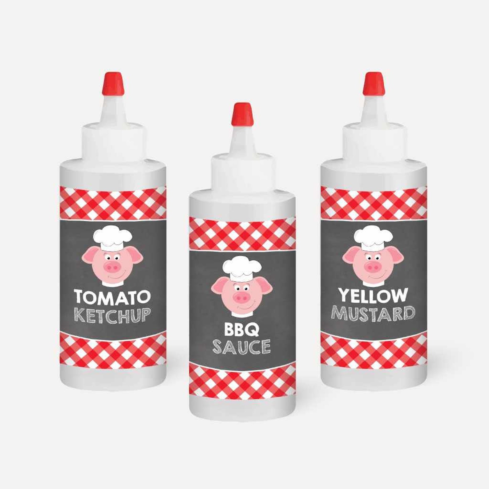 Printable Backyard BBQ Condiment Bottle Labels Summer Cookout | Etsy