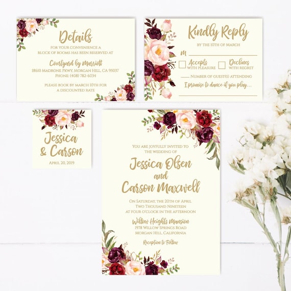 Printable Wedding Invitations Kits Butterfly Wedding Invitations: