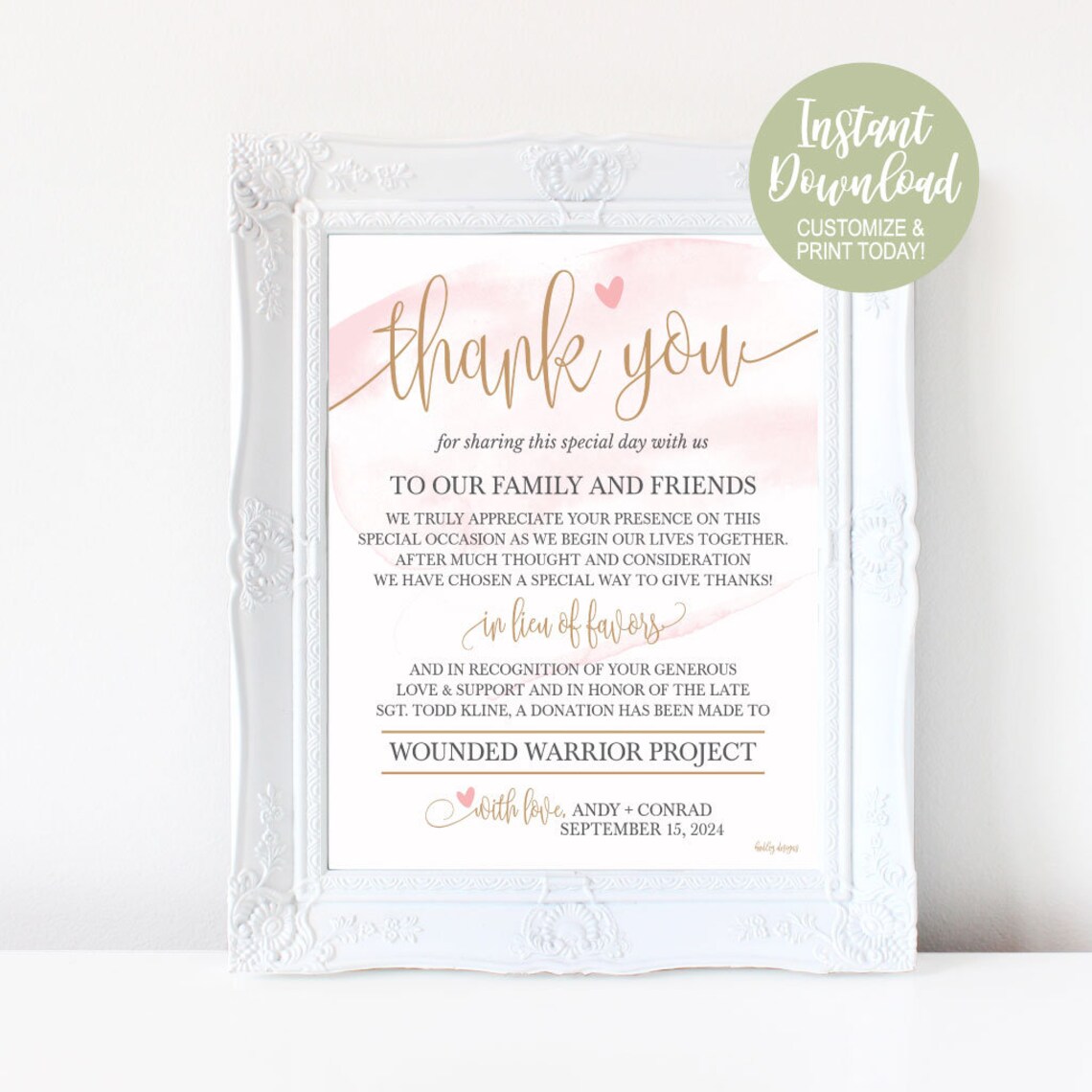 Favor Sign Template Printable Favor Sign Custom Favor Sign | Etsy