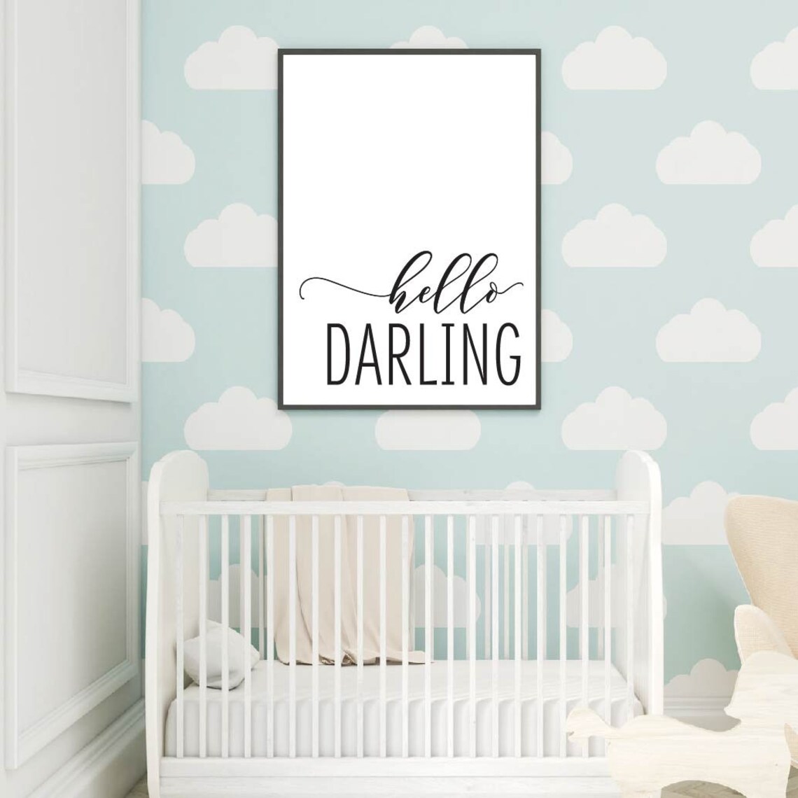 Hello Darling Wall Art Print Motivational Wall Decor Wall - Etsy