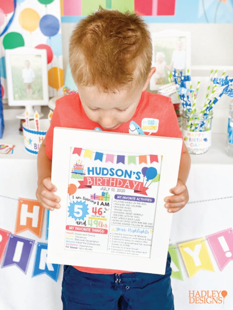 Birthday Interview Printable Custom Kids Birthday - Etsy