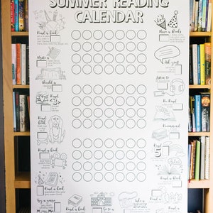 Reading Calendar for Kids, Reading Wall Calendar, Monthly Reading ...