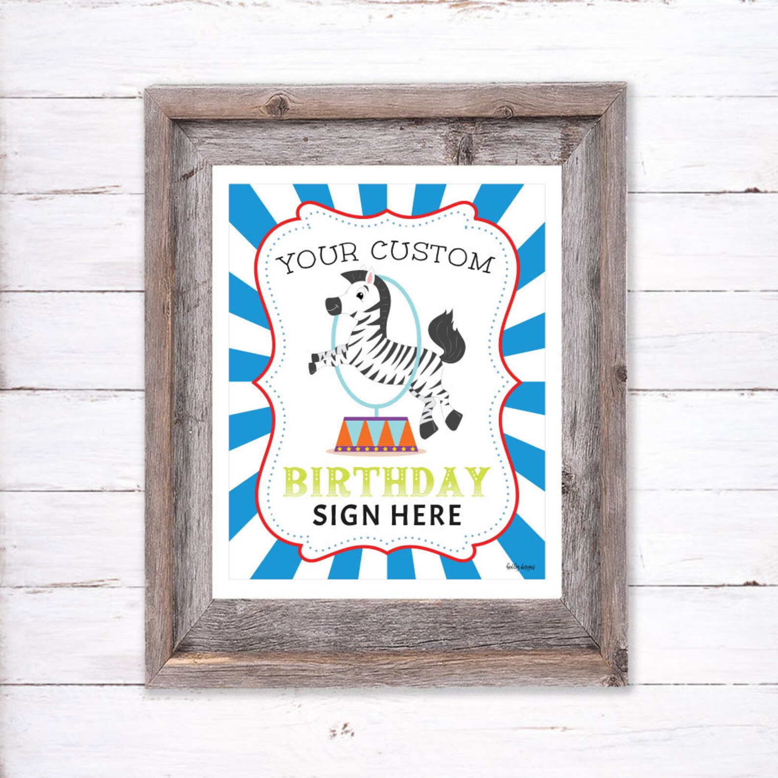 Carnival Kids Party Custom Sign Template Design Your Own - Etsy