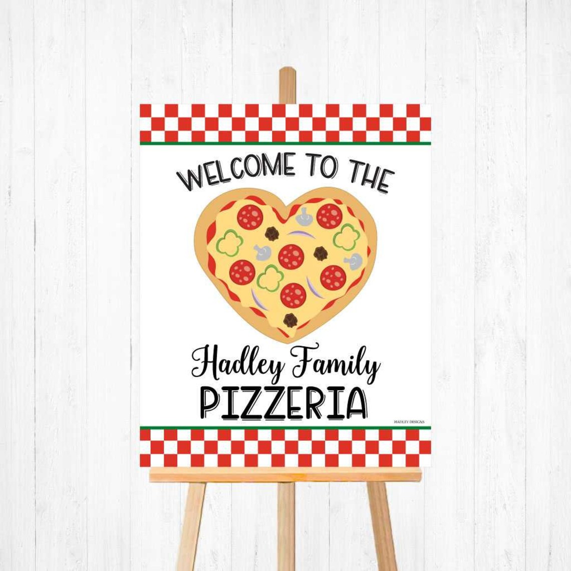 Pizza Party Sign Set Templates Pizza Favor Sign - Etsy