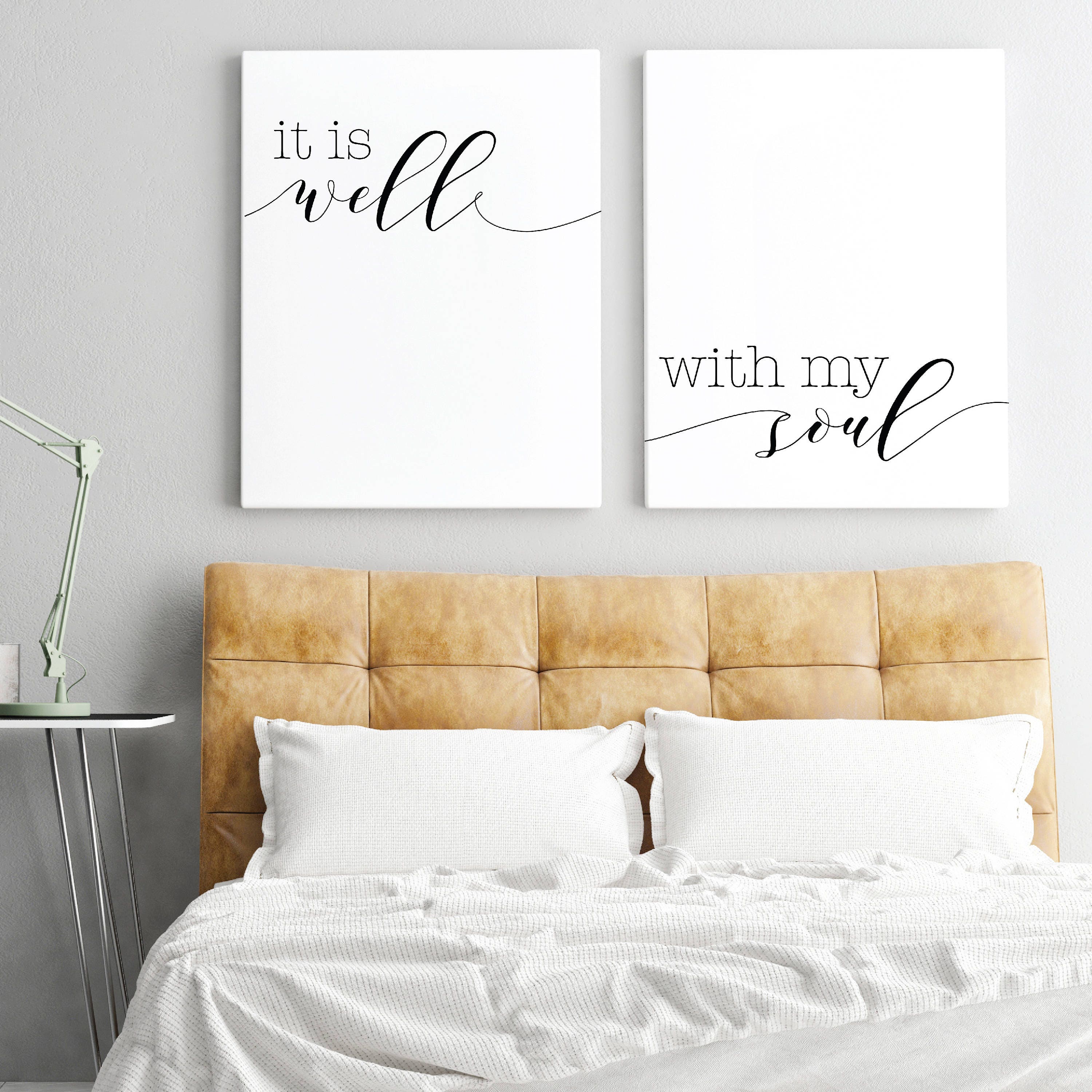 Set of 2 Printables Calligraphy Wall Art Printable Wall Art | Etsy