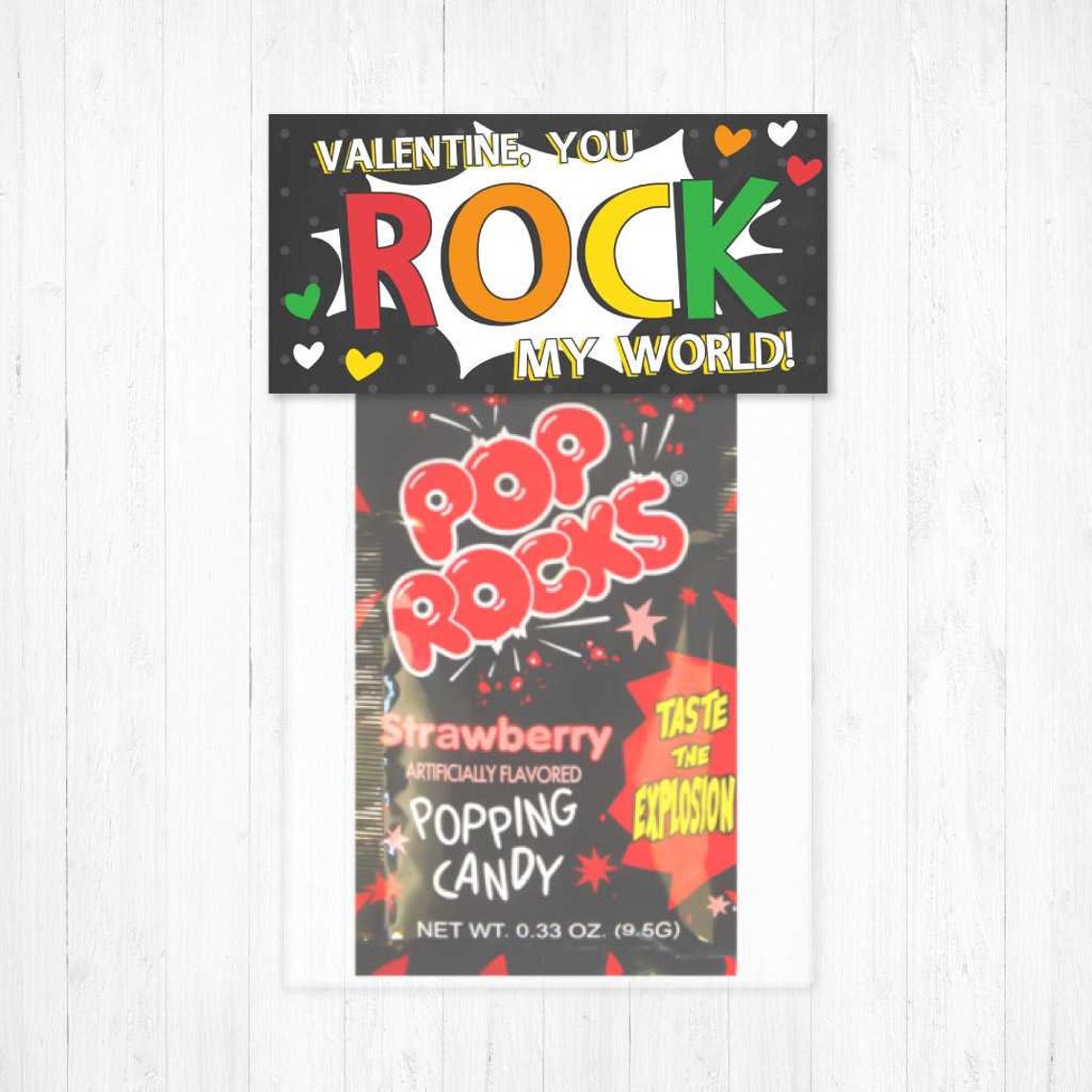 Valentine's Day Kids Pop Rocks Valentine Template | Etsy
