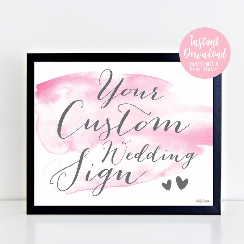 Editable Custom Sign Printable Custom Signs Create Your Own | Etsy