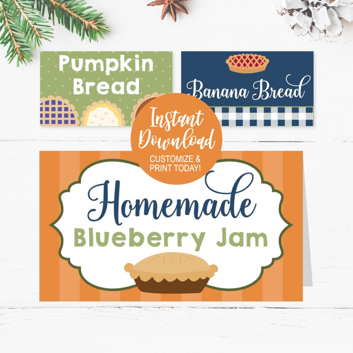 Editable Pie Tent Cards Printable Pie Competition Food Label | Etsy