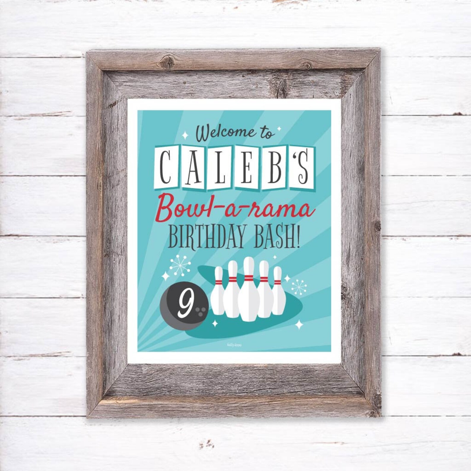 Bowling Birthday Welcome Sign Bowling Birthday Party Welcome - Etsy