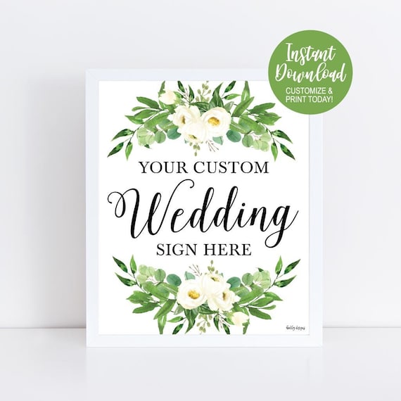 Editable Custom Sign Printable Custom Signs Create Your Own | Etsy