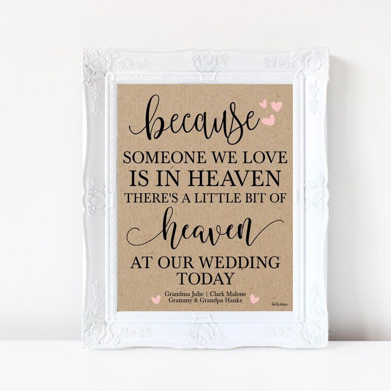 We Do Kraft Wedding in Loving Memory Sign Template - Wedding Heaven ...
