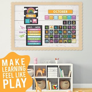 Colorful Classroom Calendar Set Bulletin Board Sets for Teachers ...