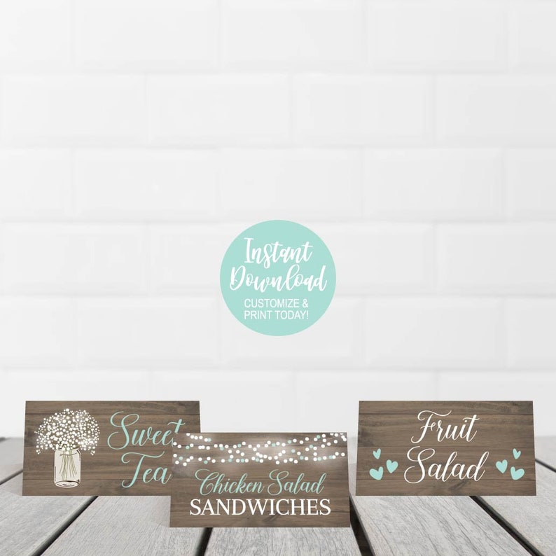 Editable Food Labels Food Labels Printable Printable Buffet - Etsy