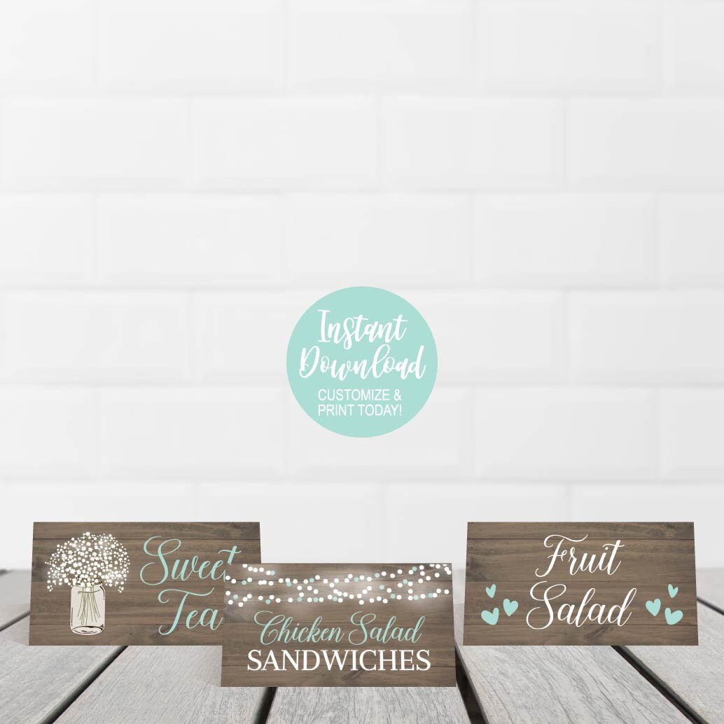 Editable Food Labels Food Labels Printable Printable Buffet | Etsy