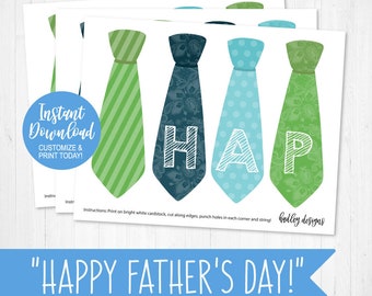 Happy Father's Day Banner Printable Fathers Day Party - Etsy