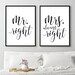 Mr. Right and Mrs. Always Right Printable Sign Set Printable - Etsy