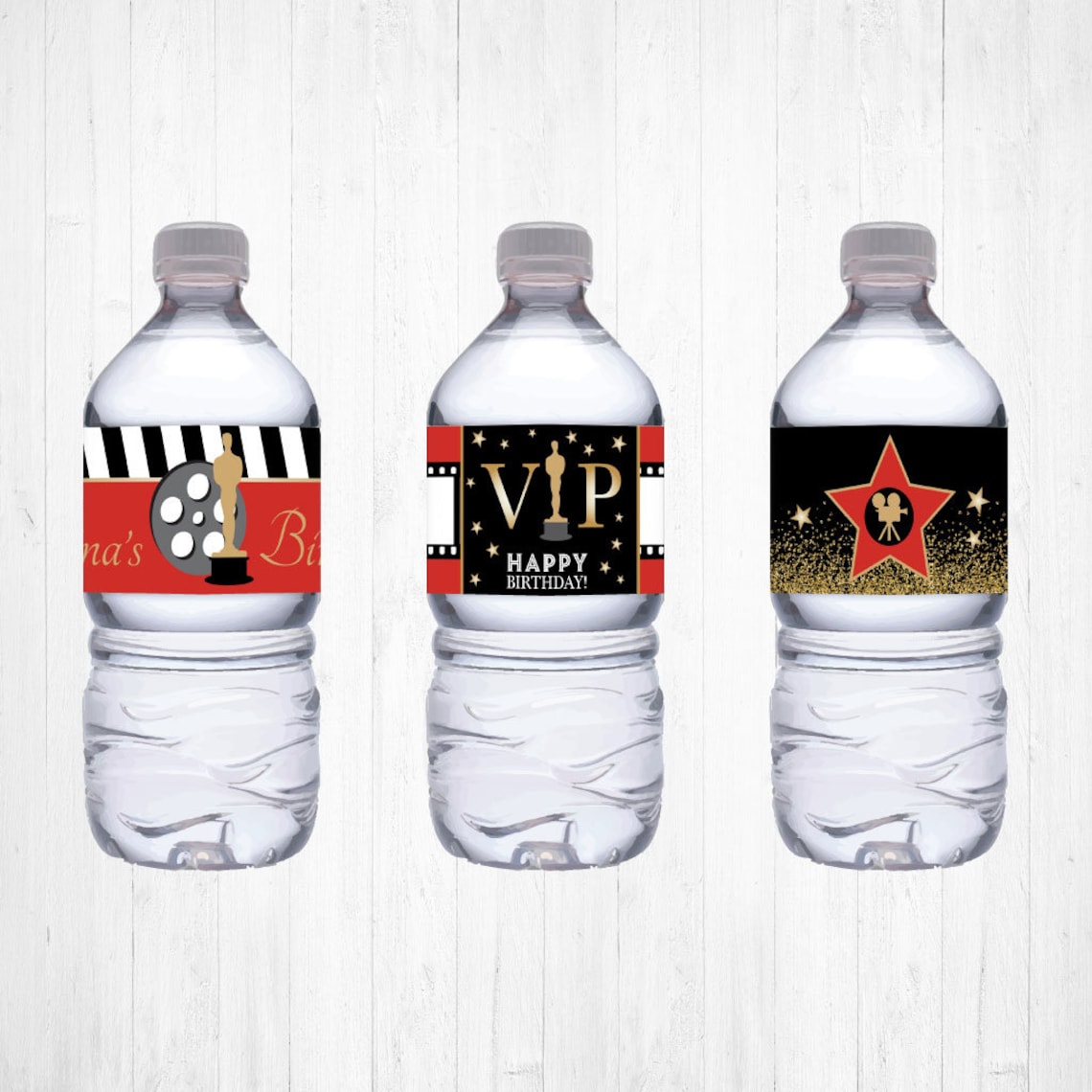 VIP Kids Party Bottle Label Template - Water Bottle Wraps, Party ...