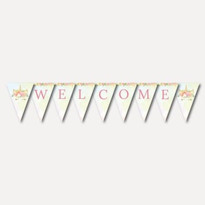 Gold Glitter Unicorn Baby Shower Banner Template -baby Shower Banner ...