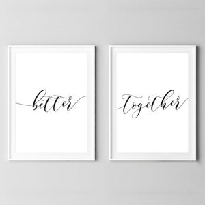Better Together Decor Wall Art Bedroom Wall Decor Over the - Etsy
