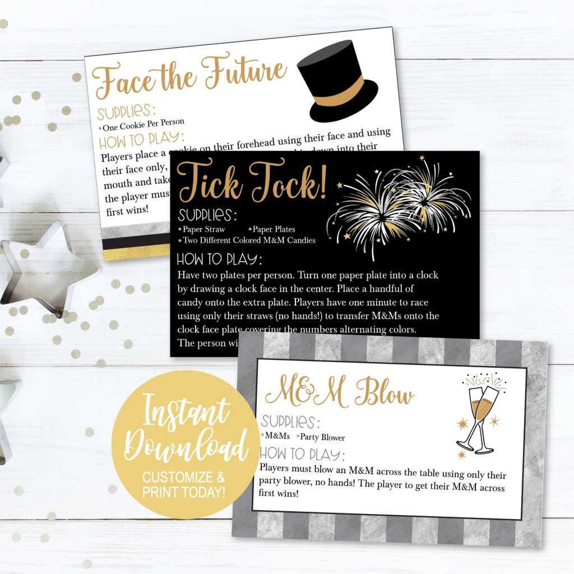 Minute to Win It Printable Minute to Win It New Years Eve | Etsy