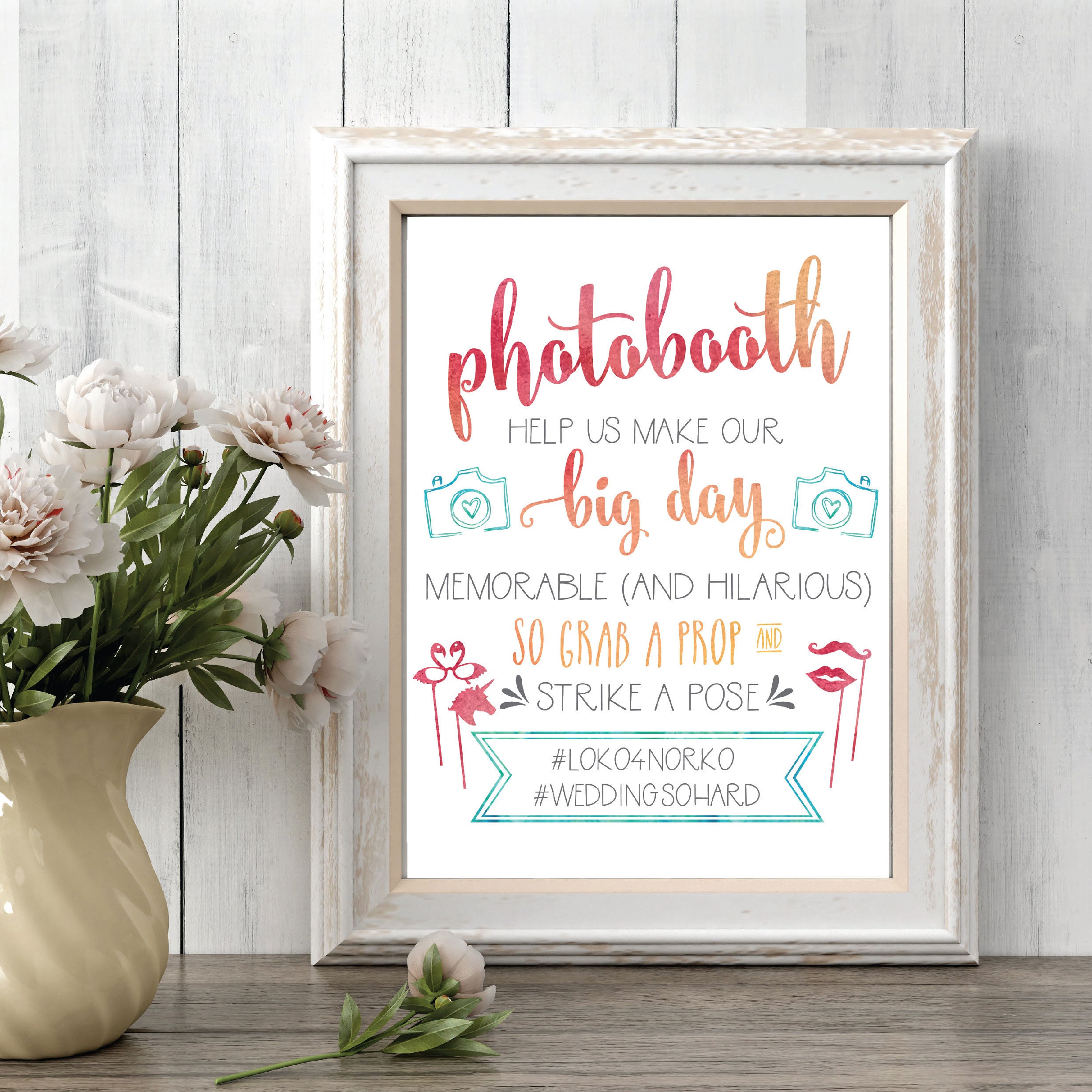 Printable Wedding Photobooth Sign Editable Reception Photo | Etsy