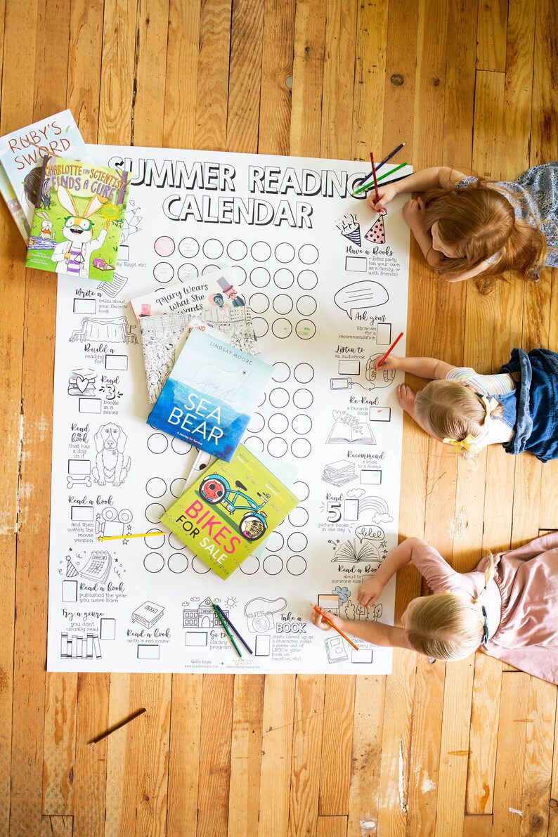 Summer Bucket List Kids Reading Log Kids Reading Chart Book | Etsy