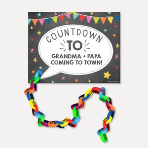 Paper Chain Countdown Printable, Use as Kids Count Down to Birthday ...