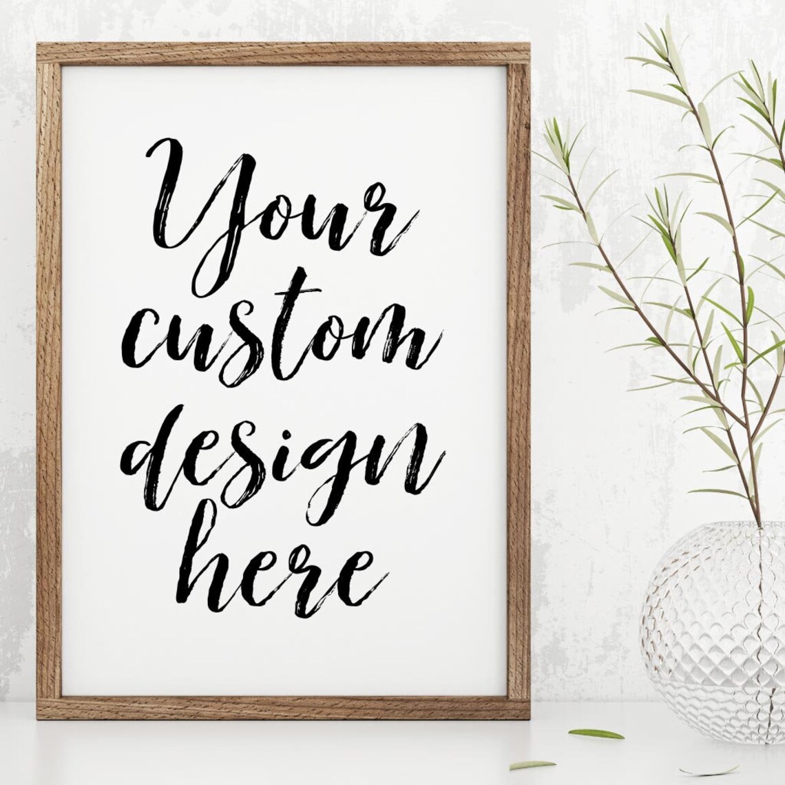 Your Custom Design Here Home Decor Sign Template customize | Etsy
