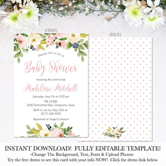 Downloadable Baby Shower Invitation Borders