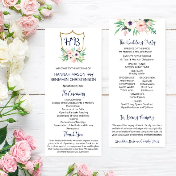 Wedding Program Thank You Examples