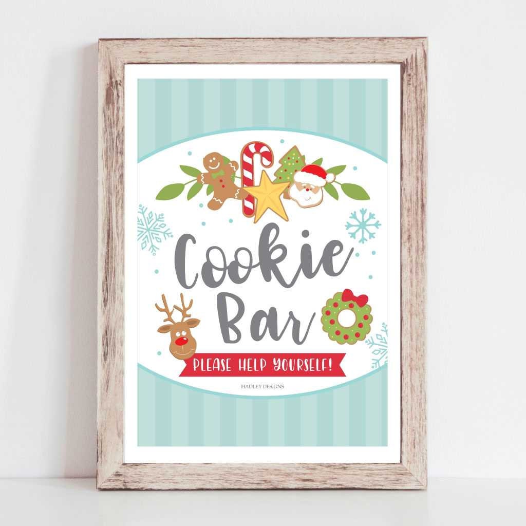 Christmas Cookie Exchange Signs Set Templates Christmas Sign - Etsy