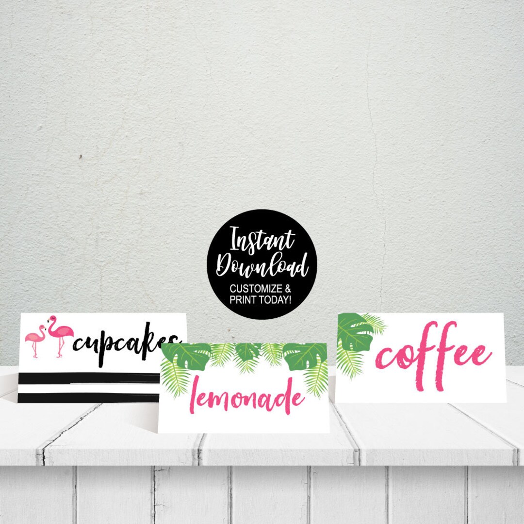 Printable Food Tent Cards, Food Tent Labels Editable, Printable Food ...